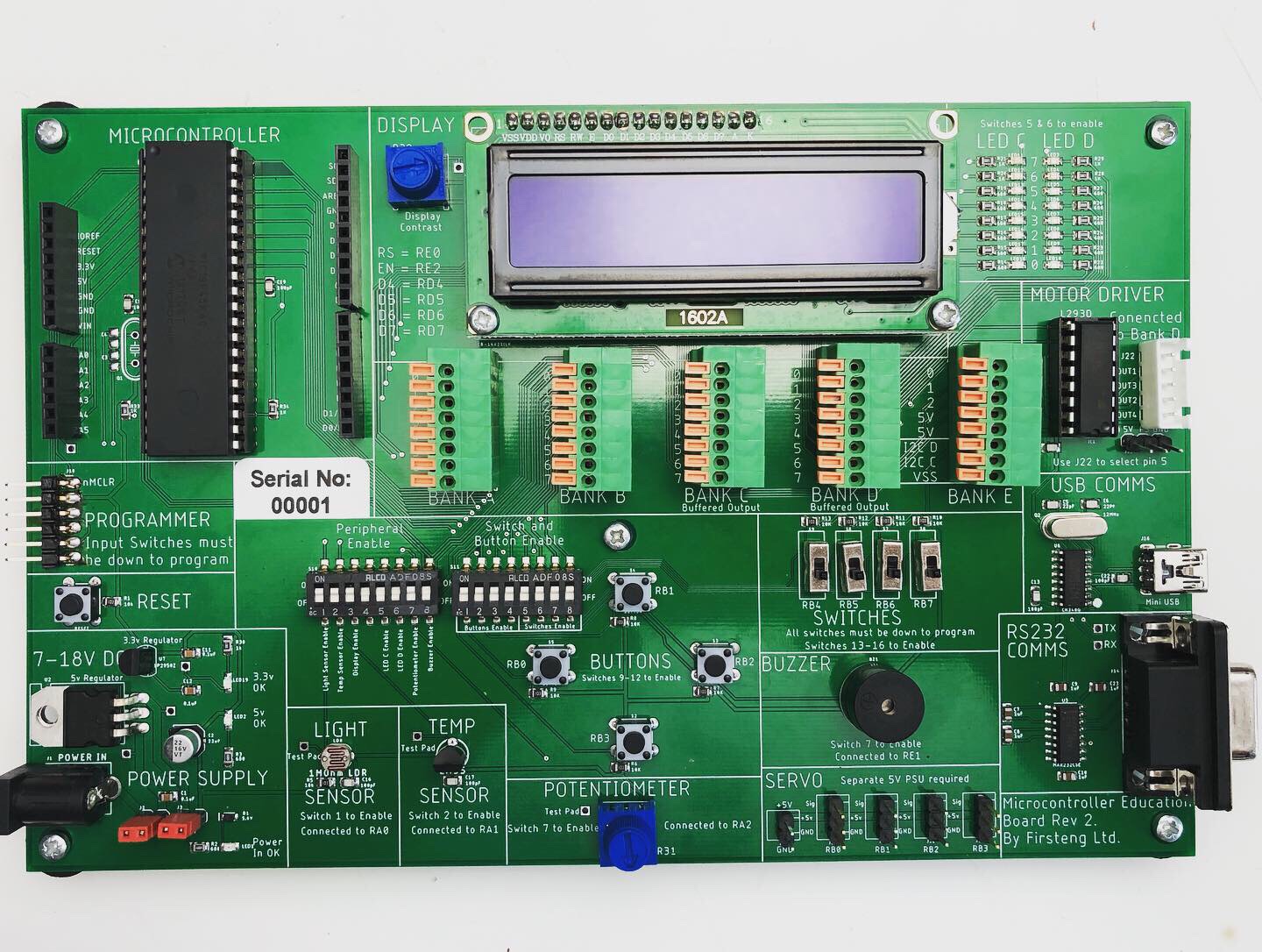 Microcontroller Education Board - The Machine Shop