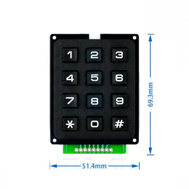 12 Keys (4x3) Matrix Keyboard Module - The Machine Shop