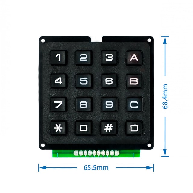 16 Keys (4x4) Matrix Keyboard Module - The Machine Shop